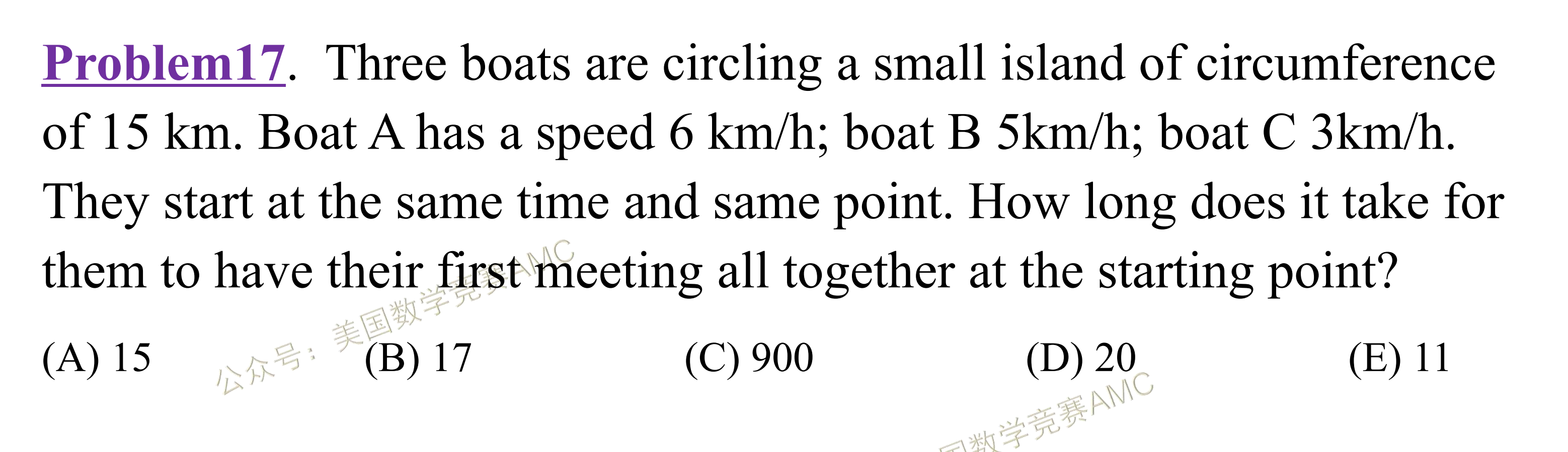 Solved Problem17. Three boats are circling a small island of | Chegg.com