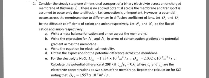Solved Consider the steady state one dimensional transport | Chegg.com