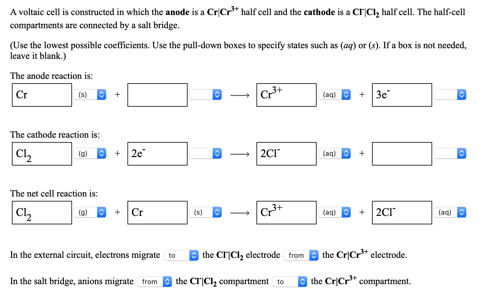 Solved A voltaic cell is constructed in which the anode is a | Chegg.com