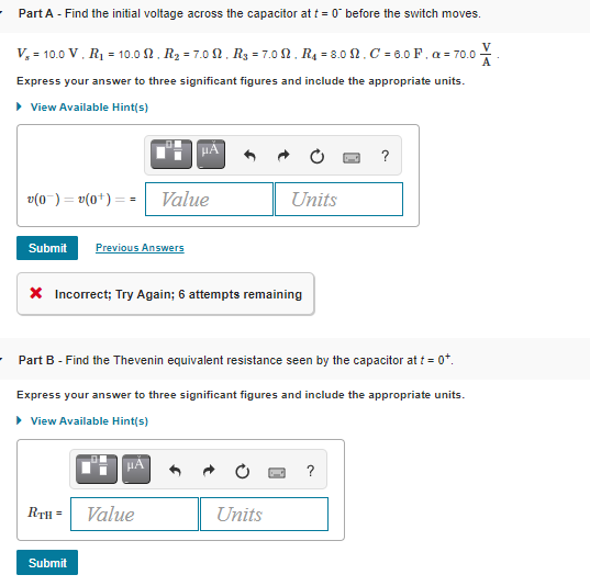 Solved Learning Goal: To analyze an RC circuit with a | Chegg.com