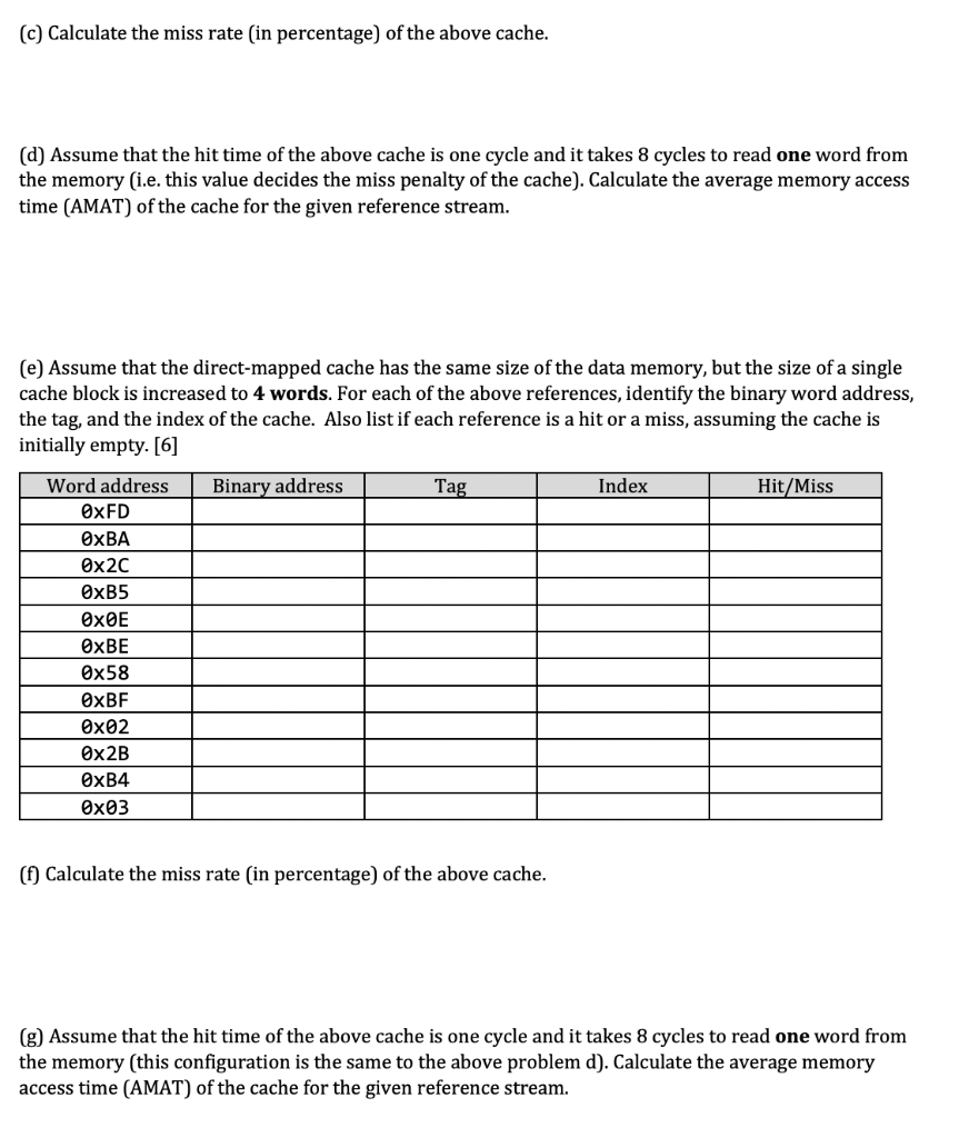 Solved 2. Below is a list of 64-bit memory address | Chegg.com