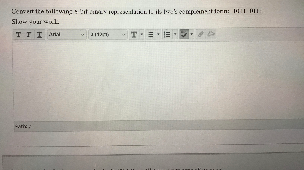 Solved Convert The Following 8 Bit Binary Representation To 2834