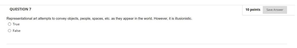 Representational art attempts to convey objects, | Chegg.com