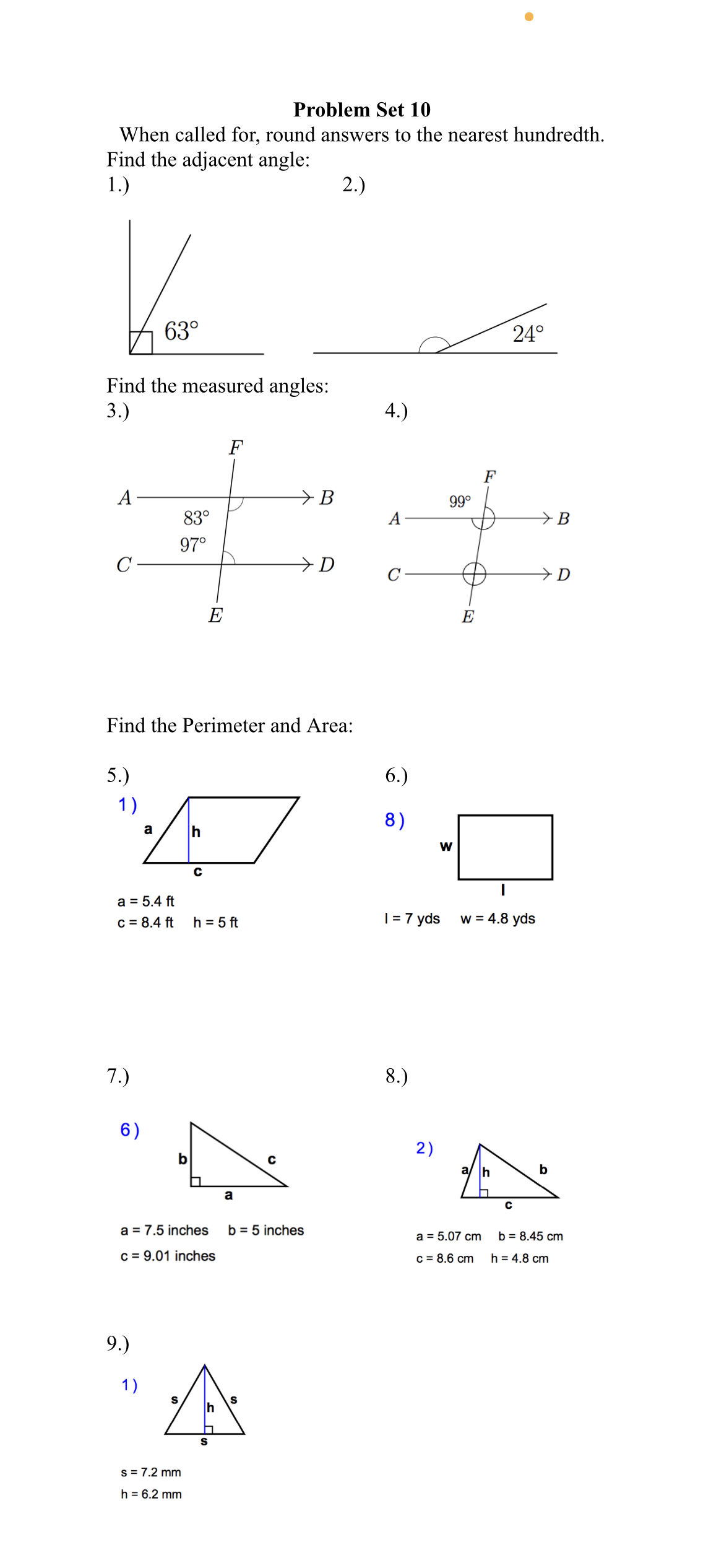 Solved Problem Set 10 When called for, round answers to the | Chegg.com