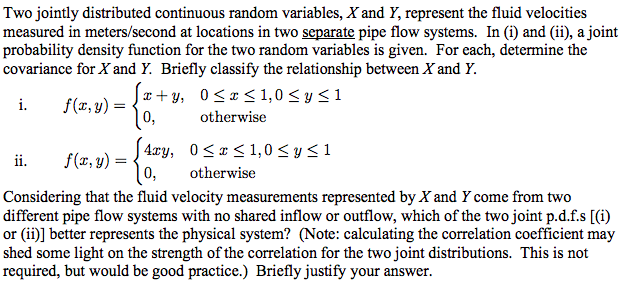 Solved Two jointly distributed continuous random variables, | Chegg.com
