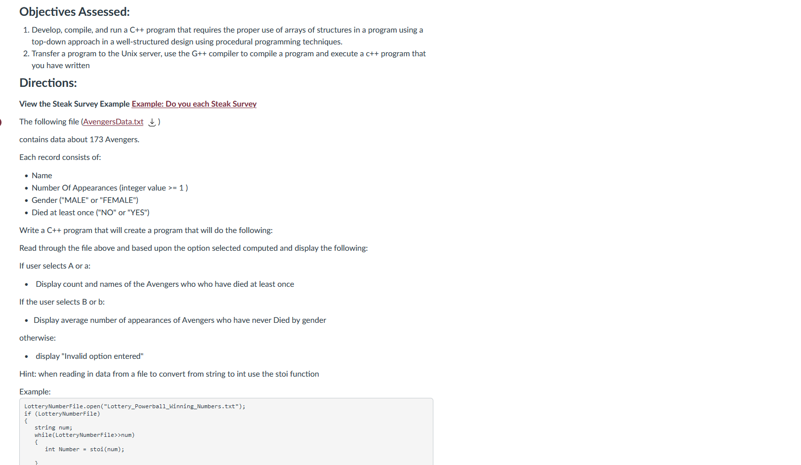 Solved Objectives Assessed: 1. Develop, compile, and run a | Chegg.com