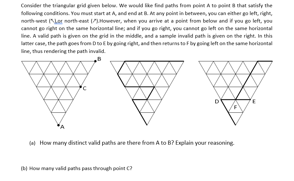 Solved Consider the triangular grid given below. We would | Chegg.com