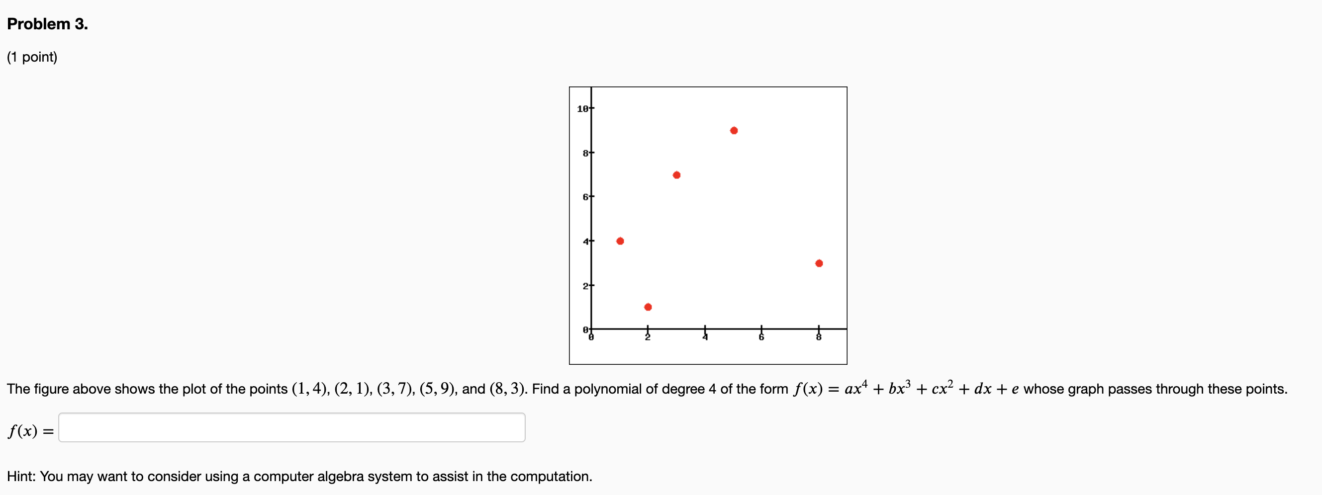 Solved f(x)= Hint: You may want to consider using a computer | Chegg.com