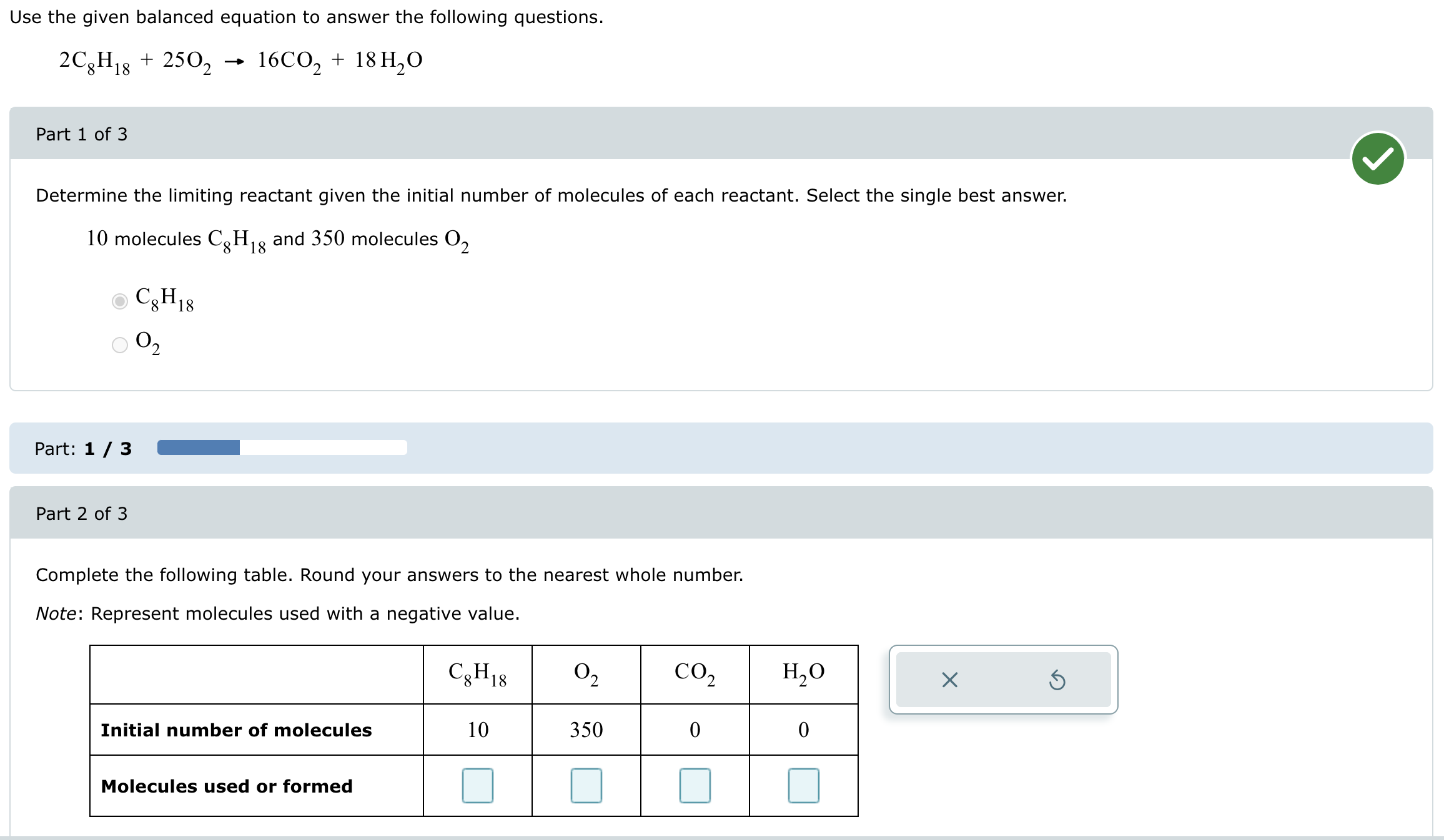 Solved Use the given balanced equation to answer the | Chegg.com