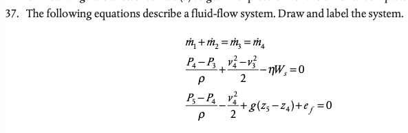 37. The following equations describe a fluid-flow | Chegg.com