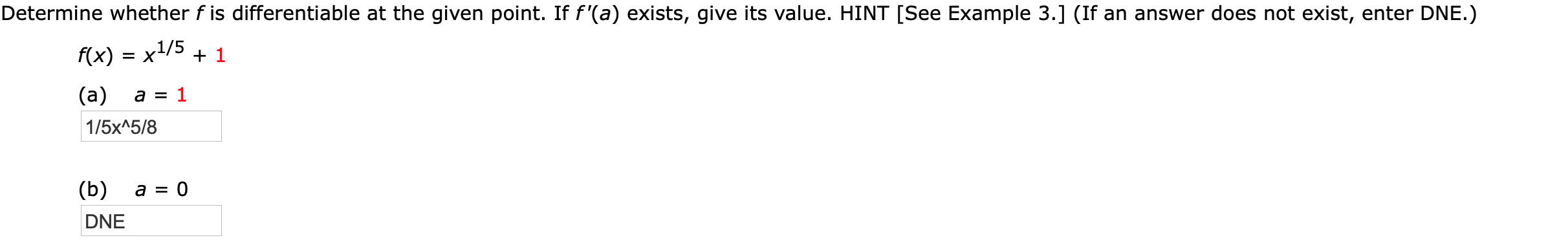 Solved Determine whether f is differentiable at the given | Chegg.com