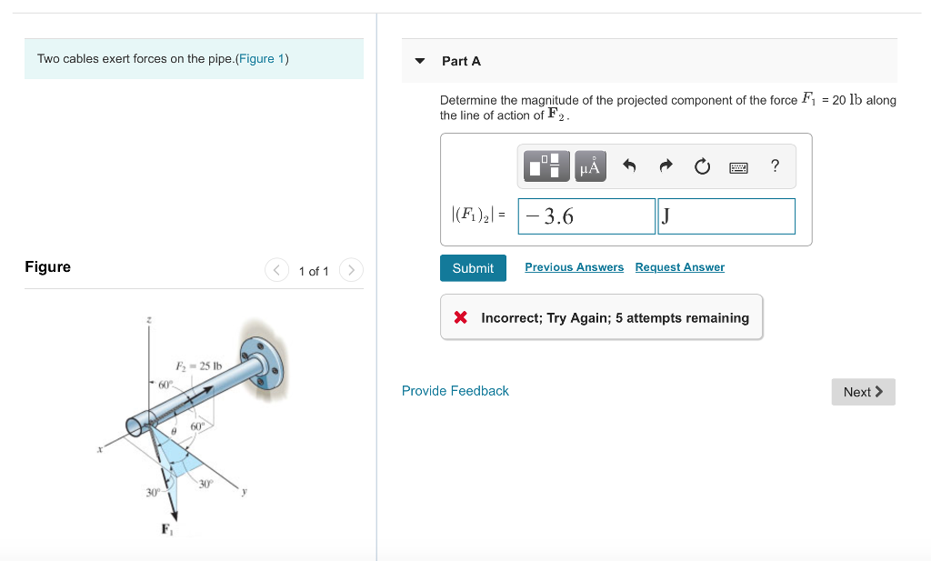 Solved Two cables exert forces on the pipe.(Figure 1) Part A | Chegg.com