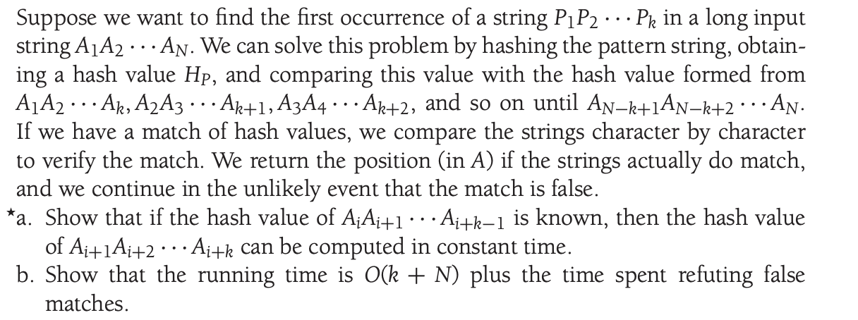 Solved . a Suppose we want to find the first occurrence of a | Chegg.com