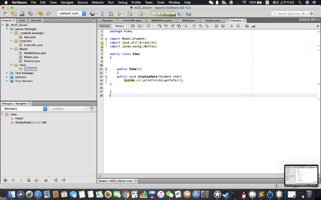 Solved Assignment Objectives Practice on implementing a MVC | Chegg.com
