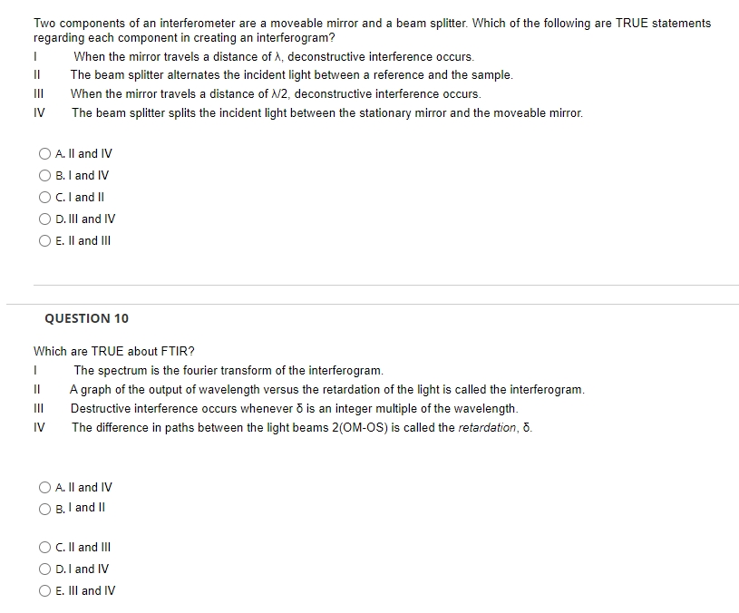 Solved Two components of an interferometer are a moveable | Chegg.com