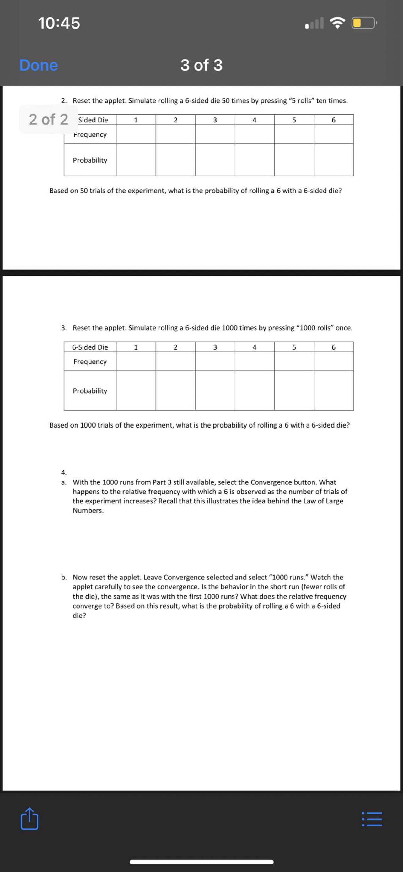 Solved 10:45 ( Done 3 of 3 2. Reset the applet. Simulate | Chegg.com