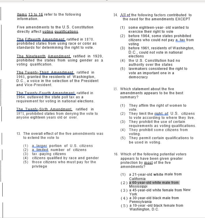 Solved Items 13 to 16 refer to the following information | Chegg.com