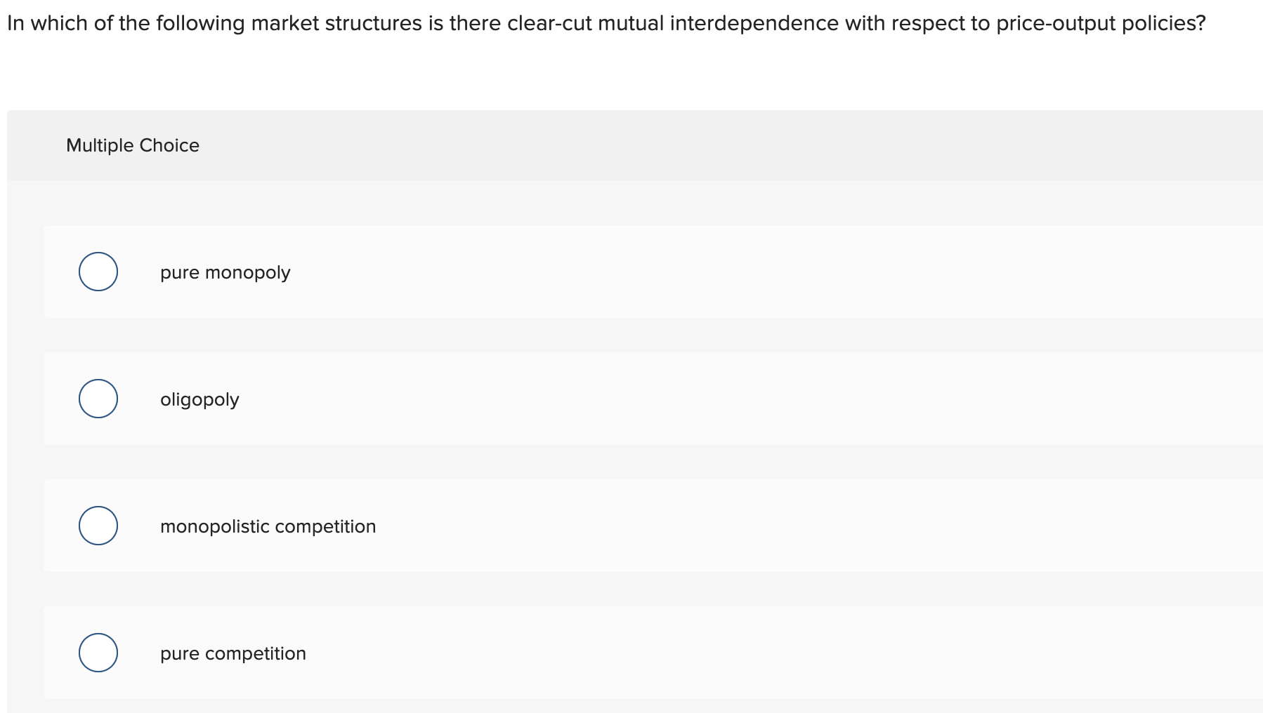 Solved In which of the following market structures is there | Chegg.com