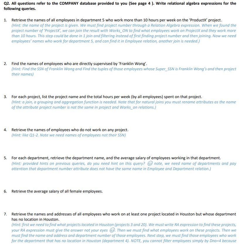Solved Relational Algebra - Database Systems | Chegg.com