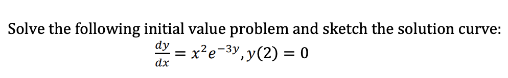 Solved Solve the following initial value problem and sketch | Chegg.com