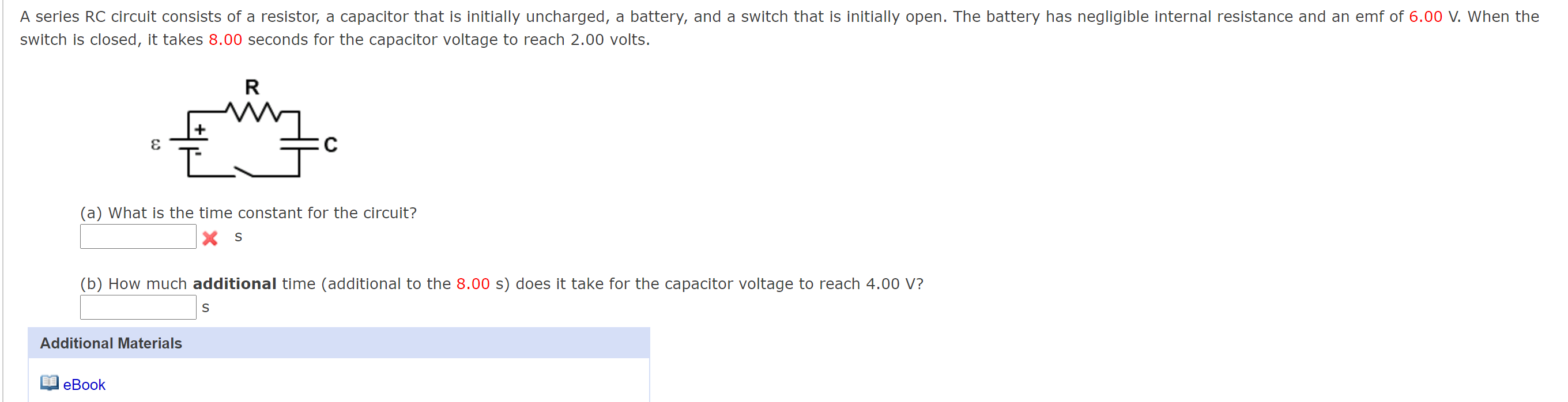 Solved A series RC circuit consists of a resistor, a | Chegg.com