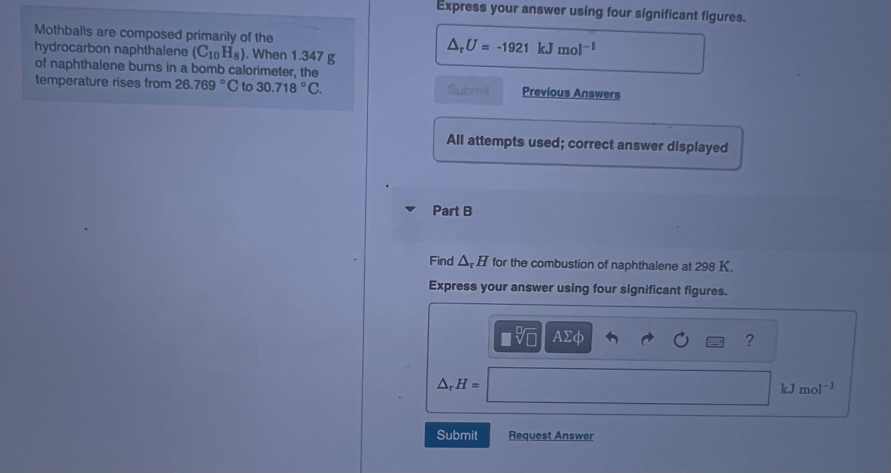 Solved Express Your Answer Using Four Significant Figures