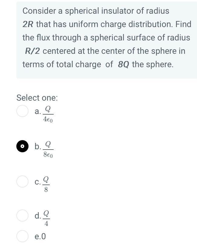 Solved Consider a spherical insulator of radius 2R that has | Chegg.com
