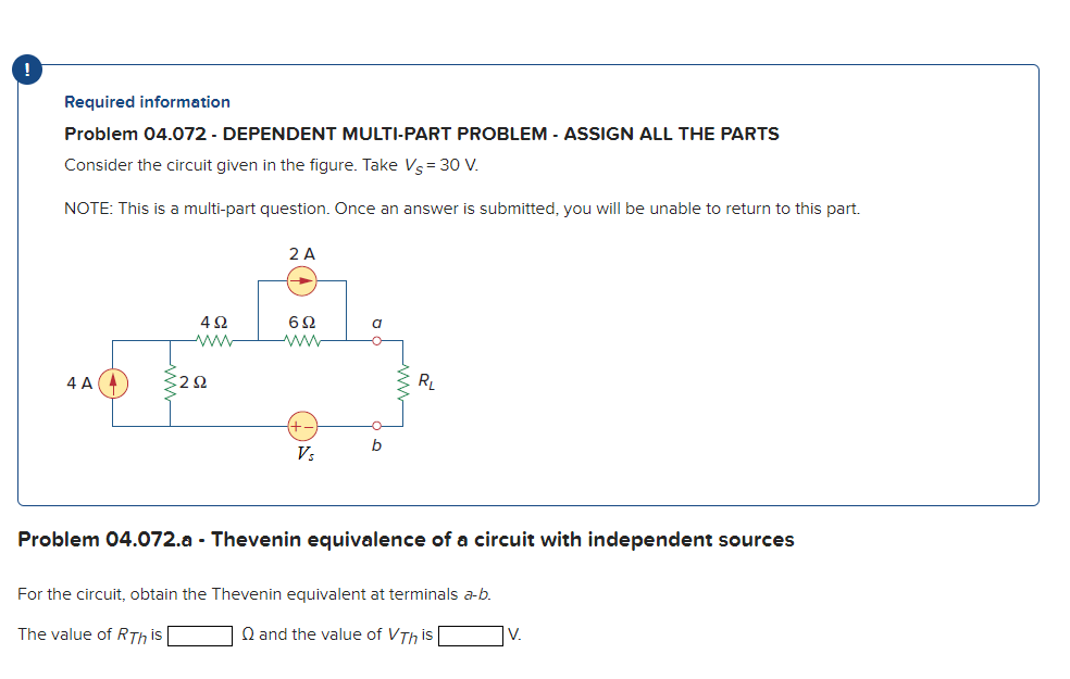 Solved Required information Problem 04.072 - DEPENDENT | Chegg.com