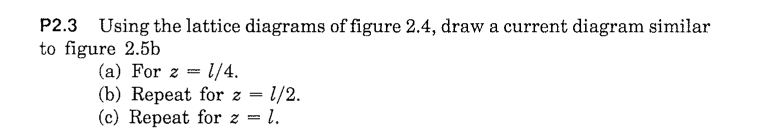 Solved P2.3 Using the lattice diagrams of figure 2.4, draw a | Chegg.com