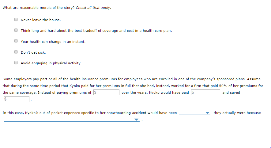 Solved Ch 09: Assignment - Insuring Your Health 2. Benefit | Chegg.com