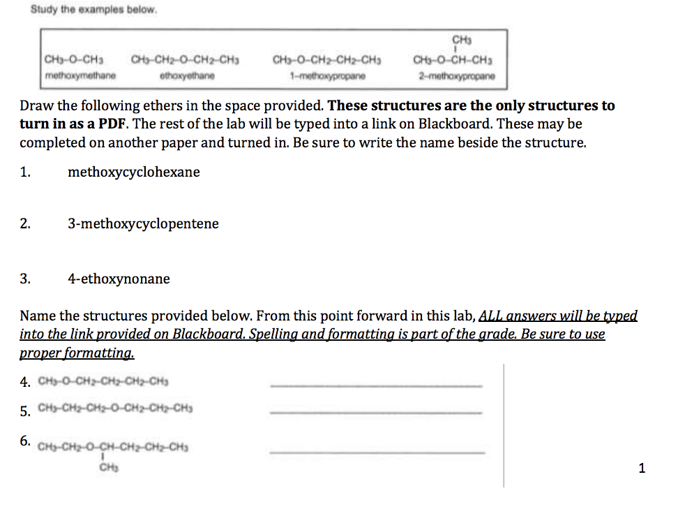 Solved Study the examples below. CH3-O-CH3 methoxymethane | Chegg.com
