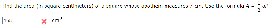 Solved Find the area (in square centimeters) ﻿of a square | Chegg.com