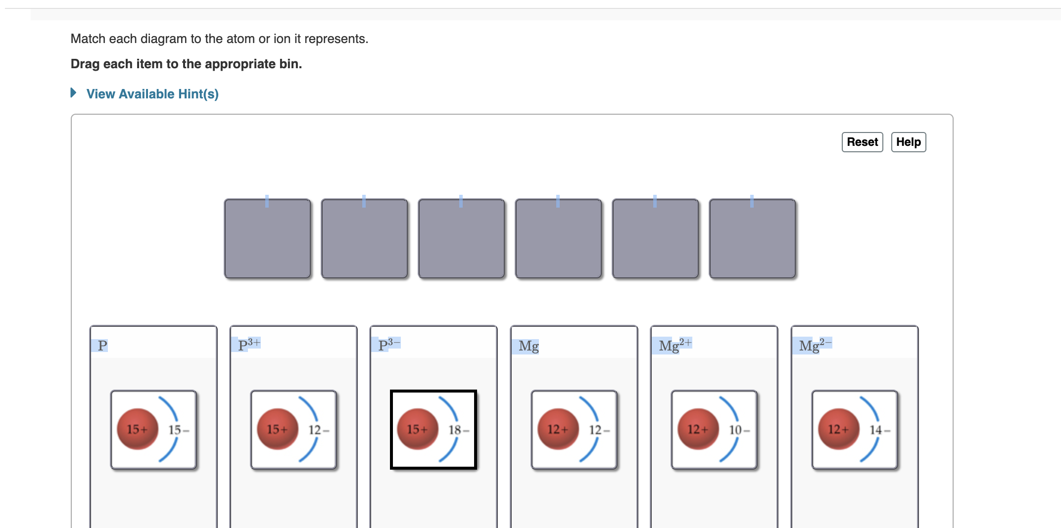 Solved Match each diagram to the atom or ion it | Chegg.com
