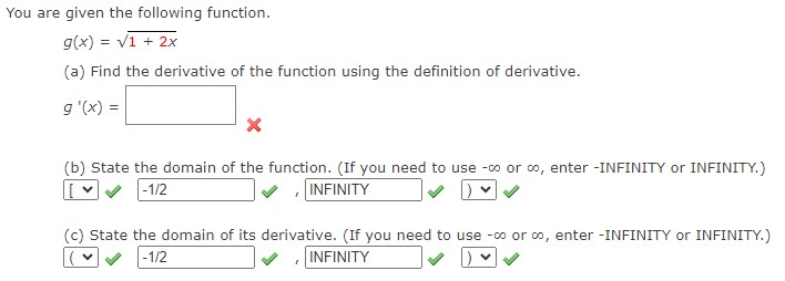 Solved You are given the following function. g(x)=1+2x (a) | Chegg.com