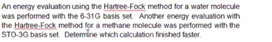 Solved An energy evaluation using the Hartree-Fock method | Chegg.com