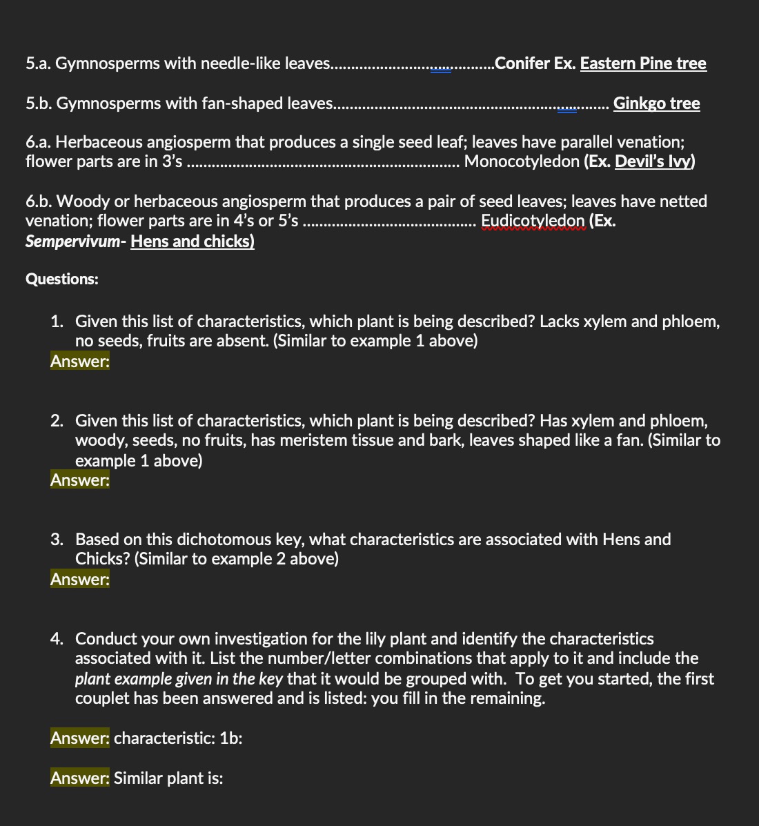 Solved Activity 3: Using a Dichotomous KeyWe always start at | Chegg.com
