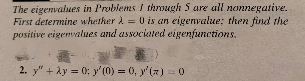 Solved The eigenvalues in Problems 1 through 5 are all | Chegg.com