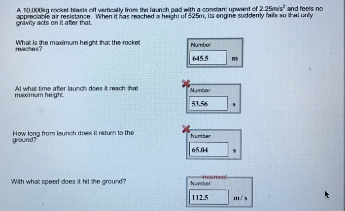 Solved A 10,000kg rocket blasts off vertically from the | Chegg.com