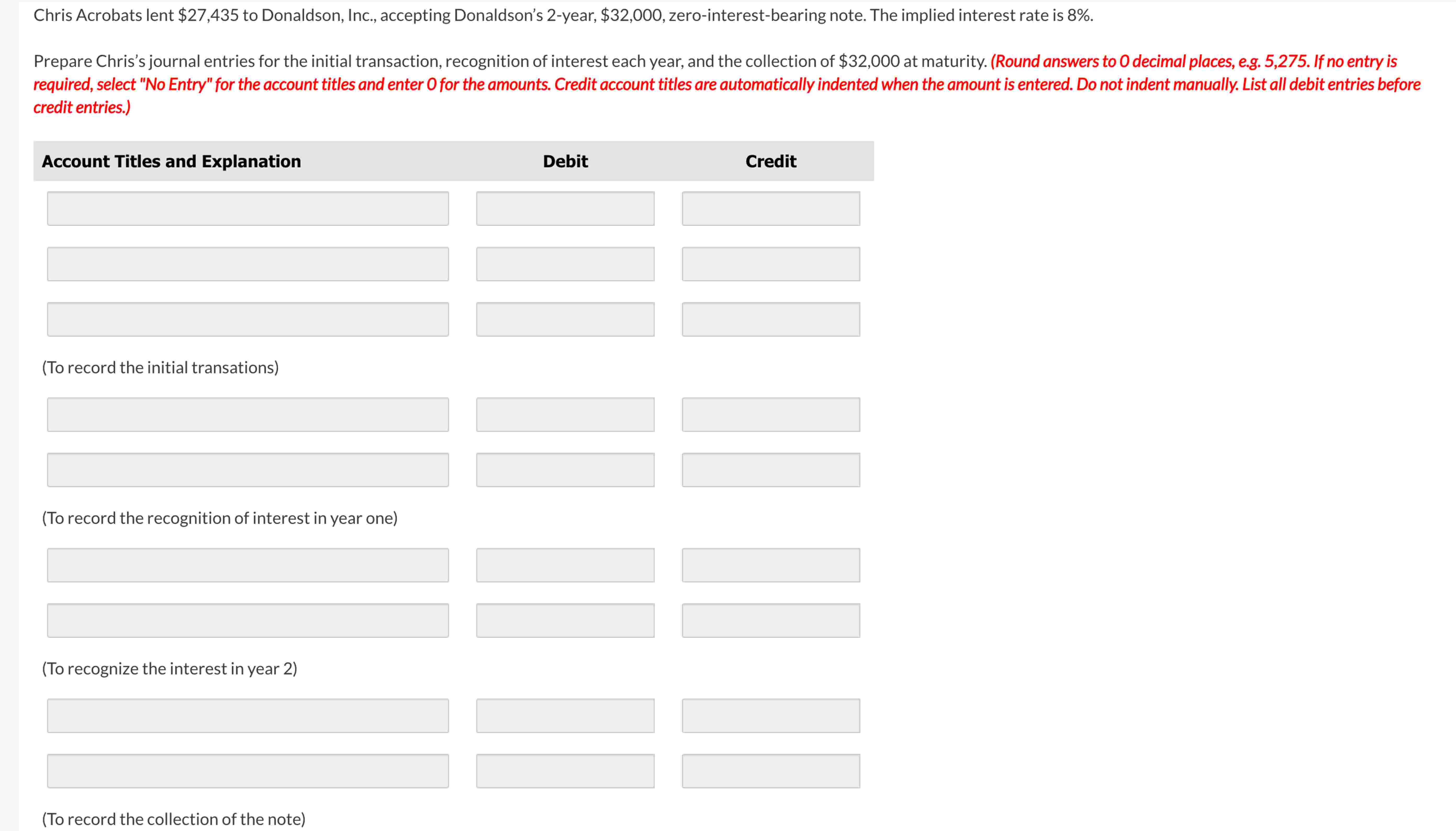 Solved Please follow the format that is given in the | Chegg.com
