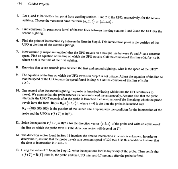 Solved Guided Project 62: Intercepting a UFO Topics and | Chegg.com