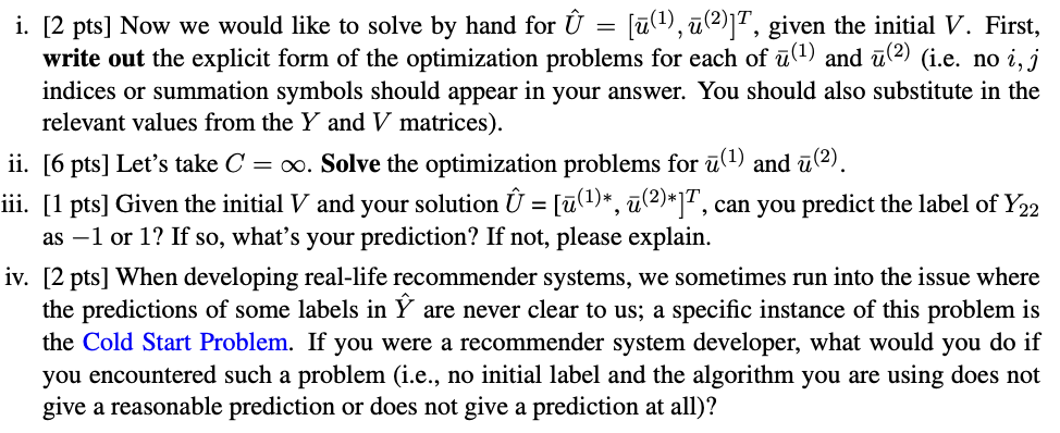 Solved We Can Think Of Collaborative Filtering As Matrix