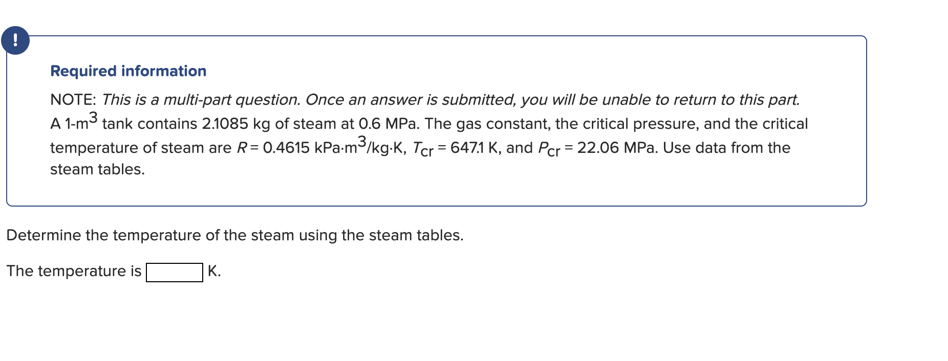 Solved Required information NOTE: This is a multi-part | Chegg.com