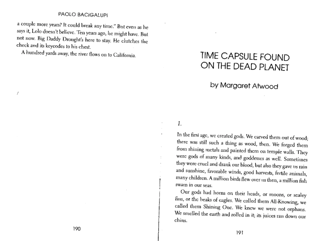 PAOLO BACIGALUPI a couple more years? It could break | Chegg.com