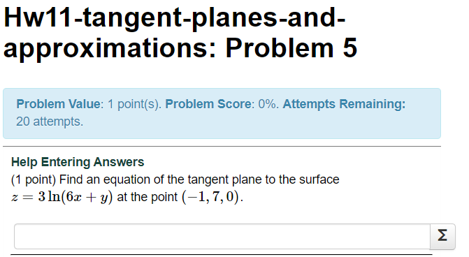 Solved Hw11-tangent-planes-and- approximations: Problem 5 | Chegg.com