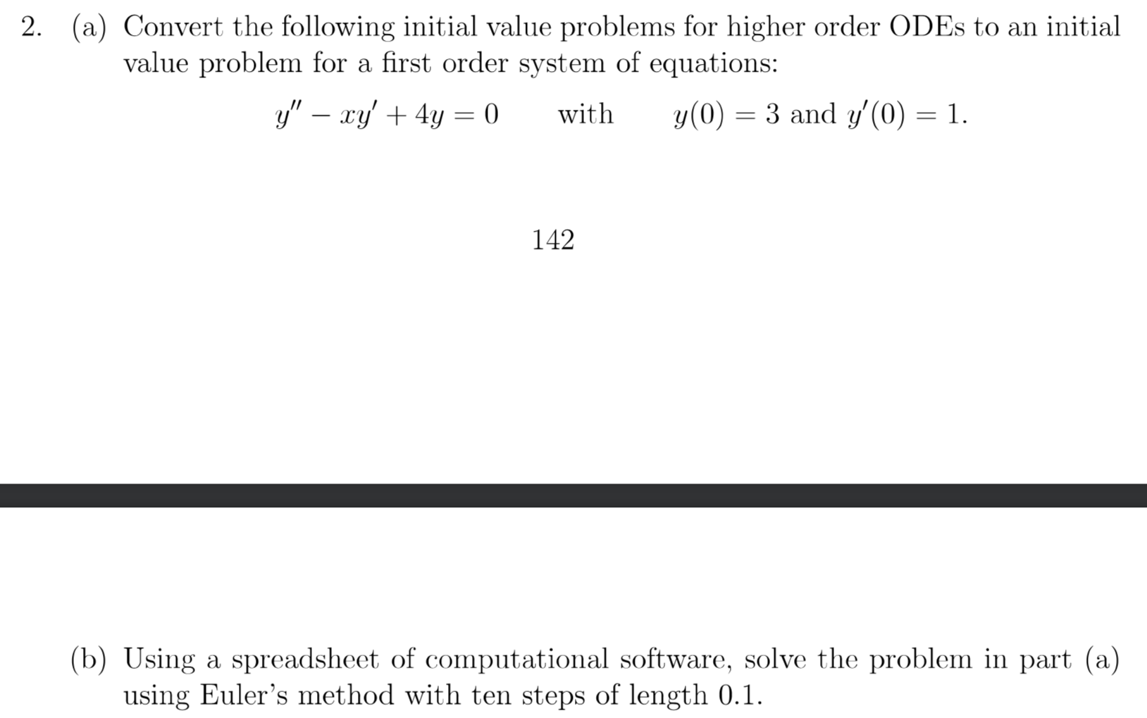 Solved 2. (a) Convert the following initial value problems | Chegg.com