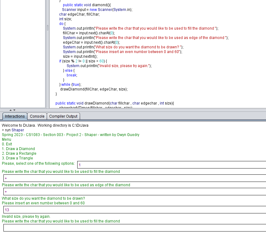 When I try to make the code make me input the value | Chegg.com