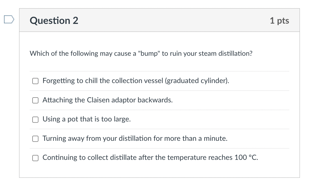 Solved Which of the following may cause a "bump" to ruin | Chegg.com