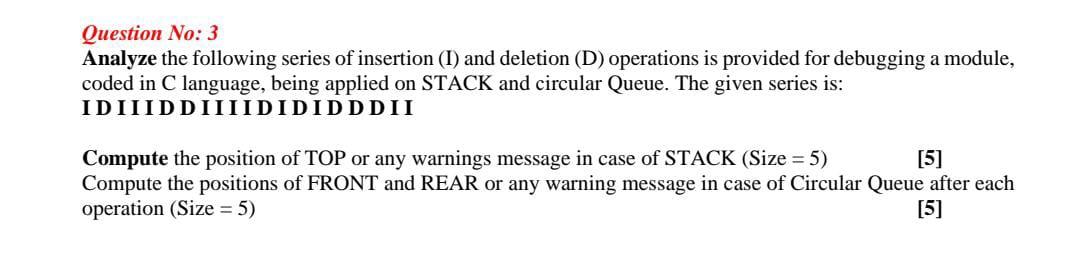 Solved Question 3 is for dry run of algorithms, so present | Chegg.com