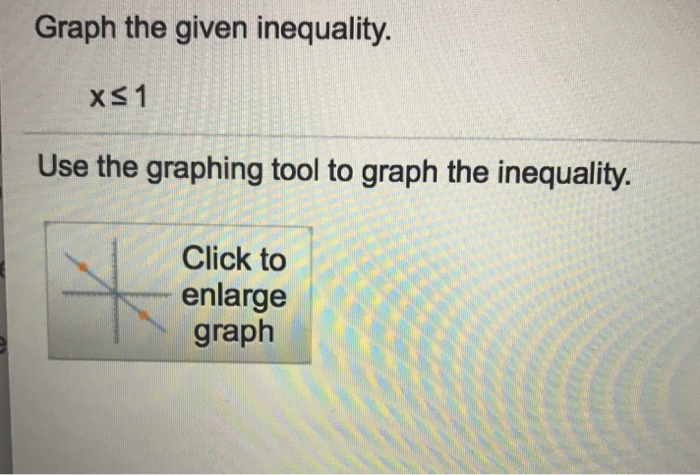 Solved Graph the given inequality. XS 1 Use the graphing | Chegg.com