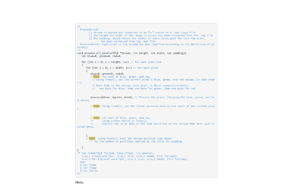 The TO DOS need to be completed. They each state what | Chegg.com